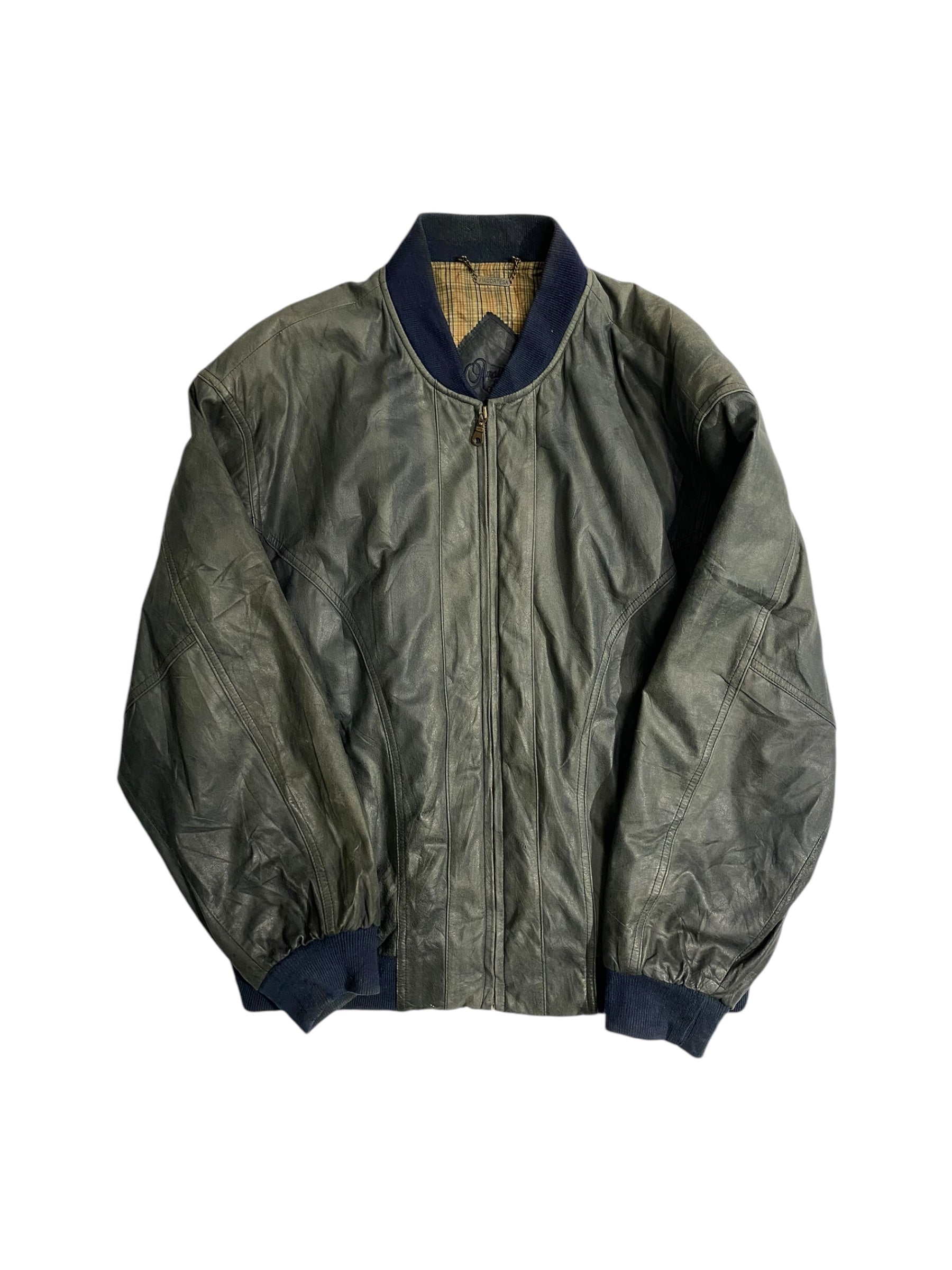 Viacortesa washed japanese leather jacket – Яetrospect