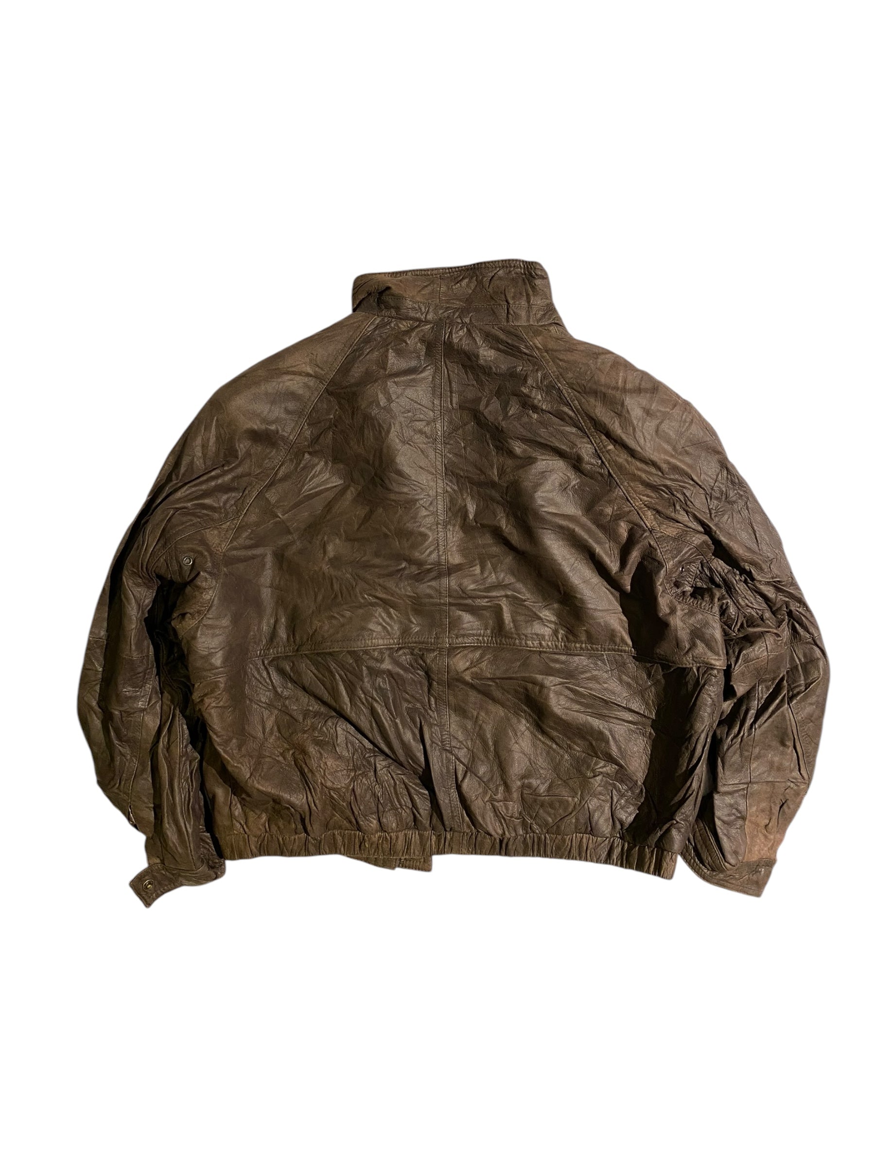 Collezione italian brown leather jacket – Яetrospect