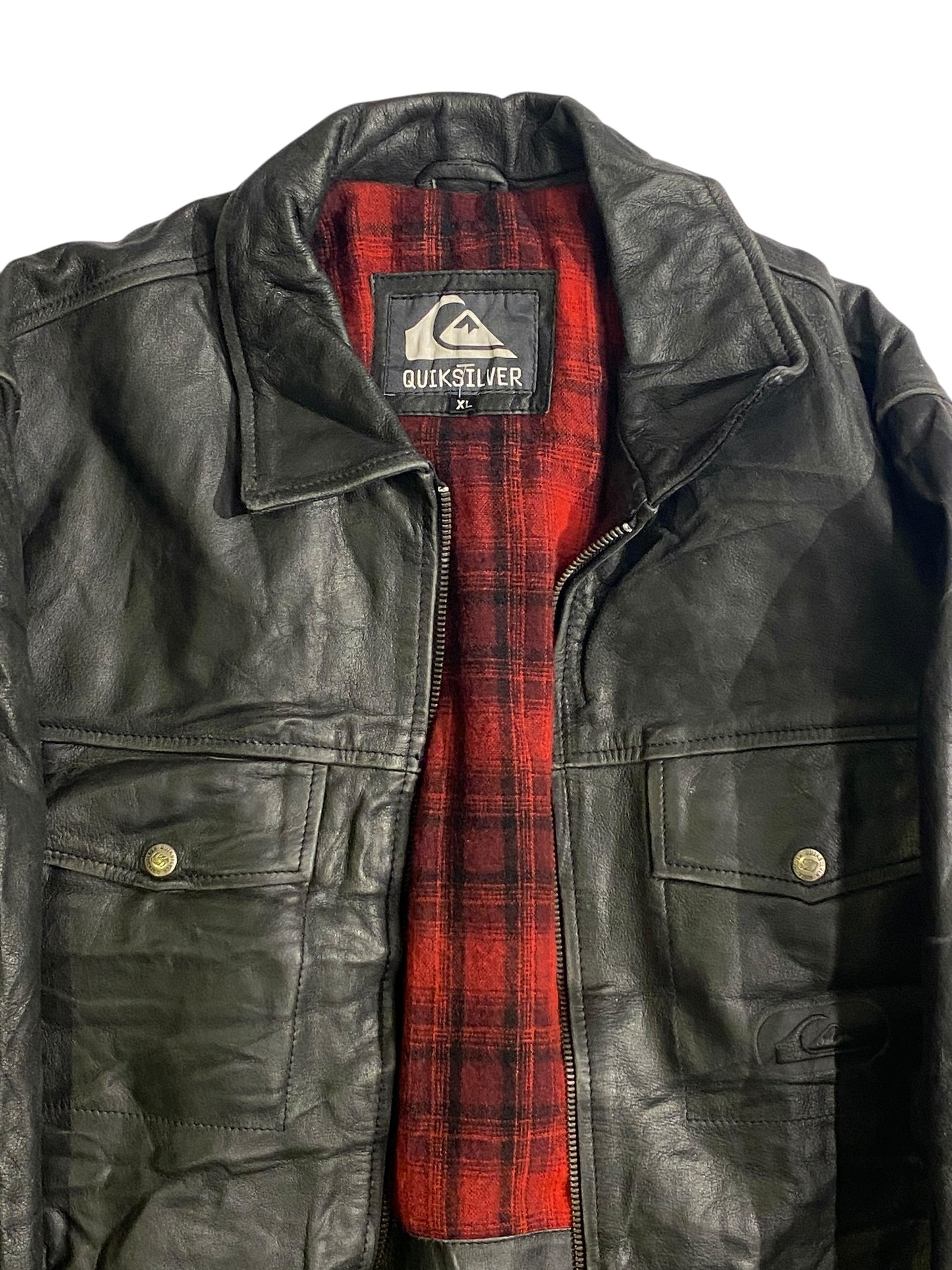 Quicksilver very heavy leather jacket – Яetrospect