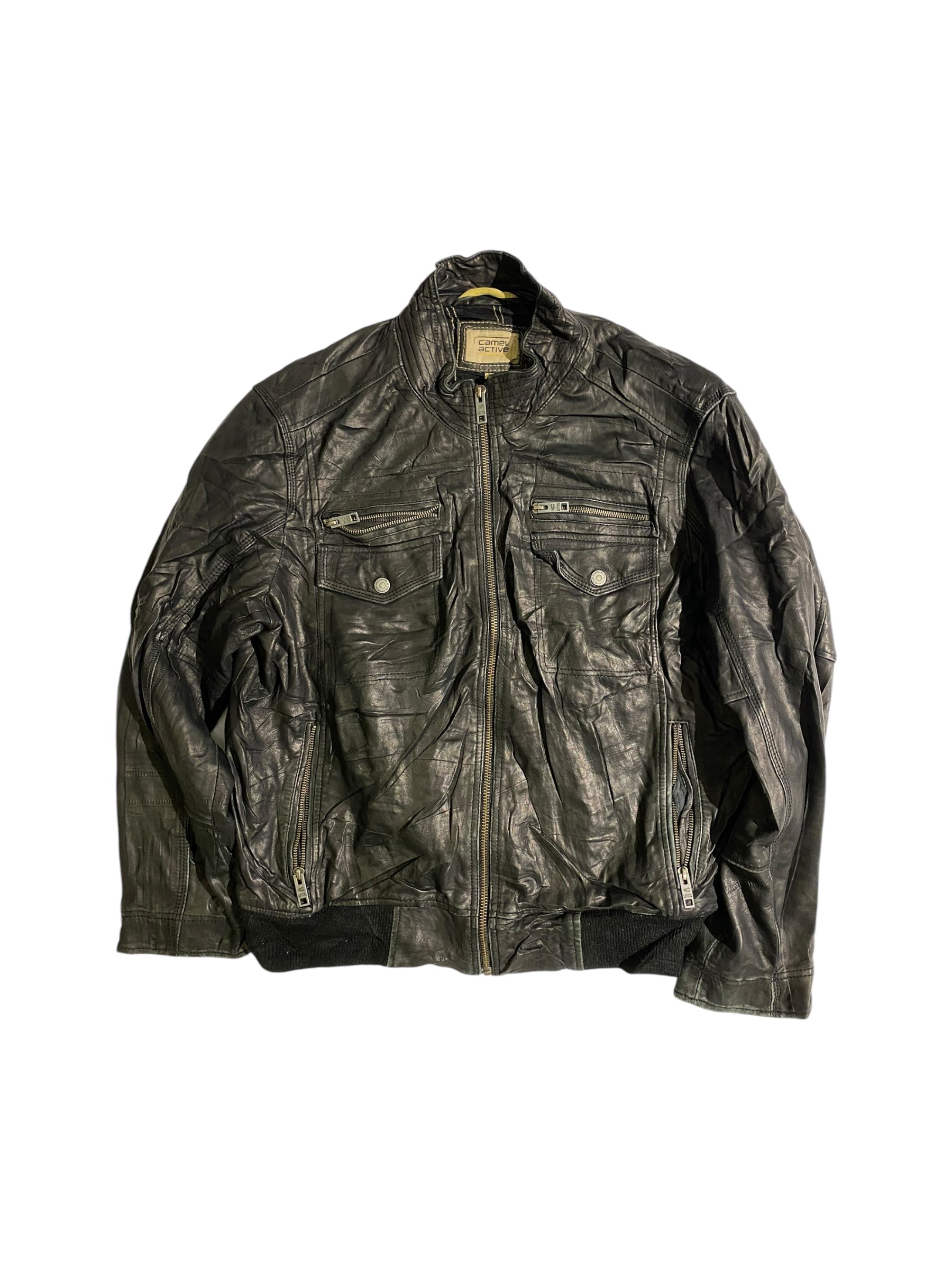 Camel active leather jacket – Яetrospect