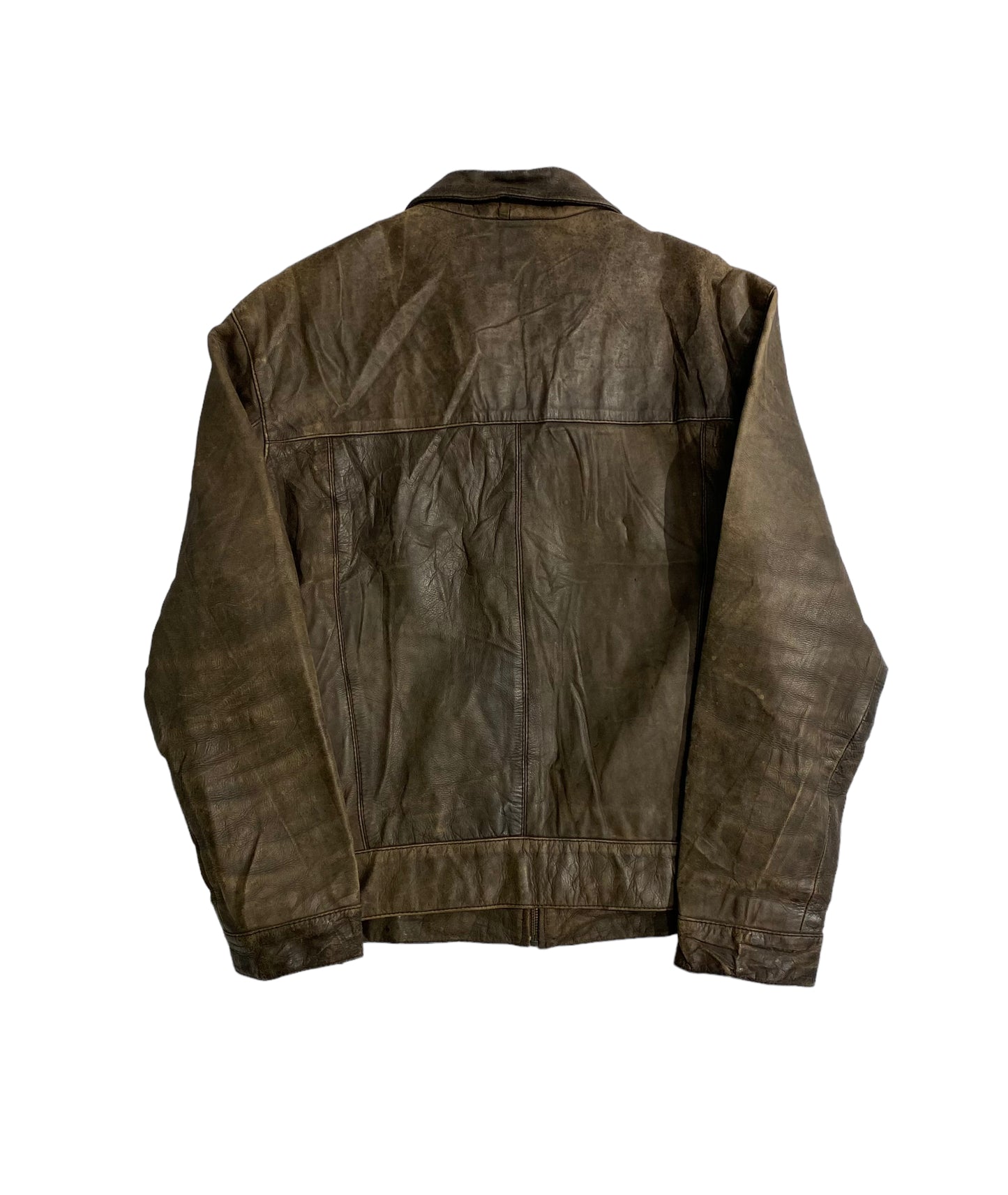 MDK brown leather jacket – Яetrospect