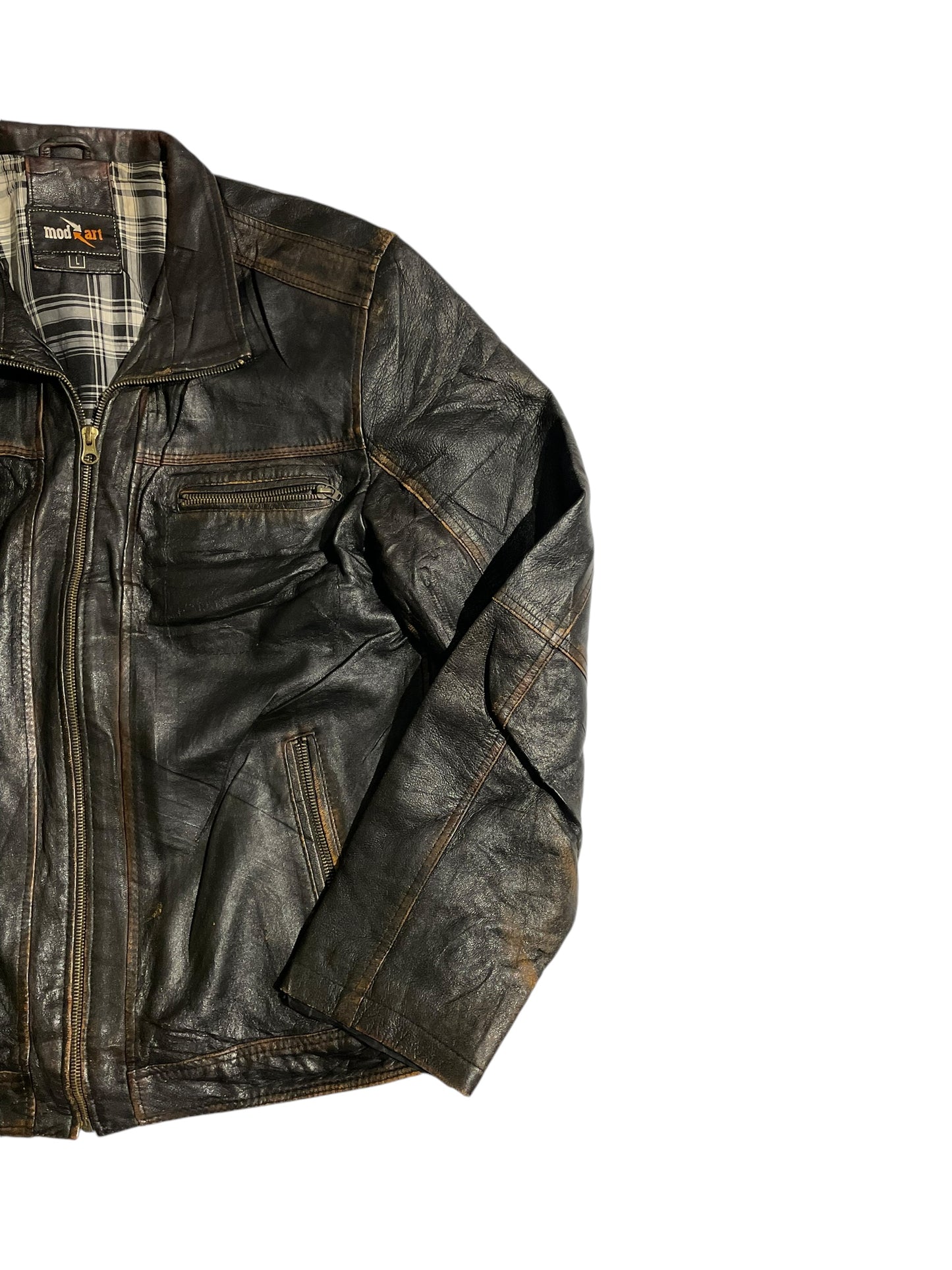 Mod art vintage leather jacket – Яetrospect