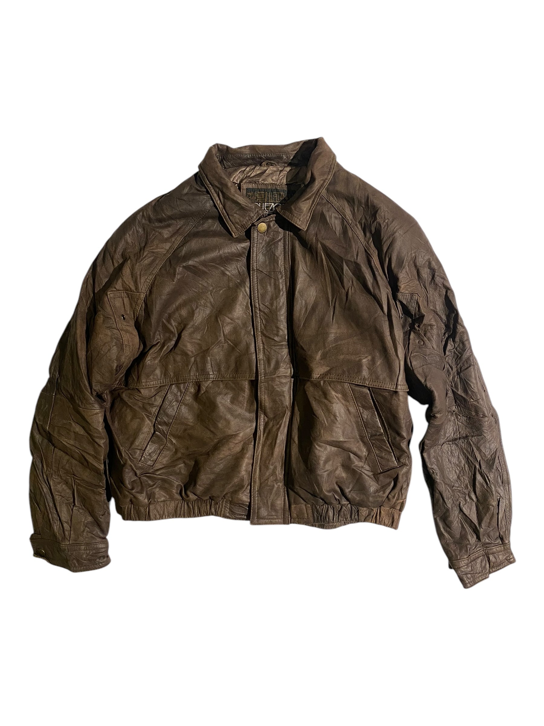 Collezione italian brown leather jacket – Яetrospect