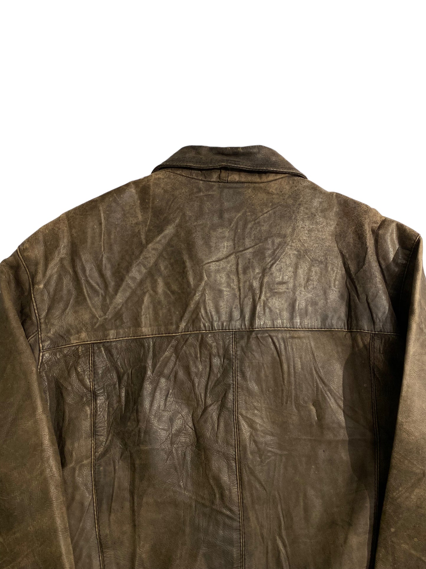 MDK brown leather jacket – Яetrospect