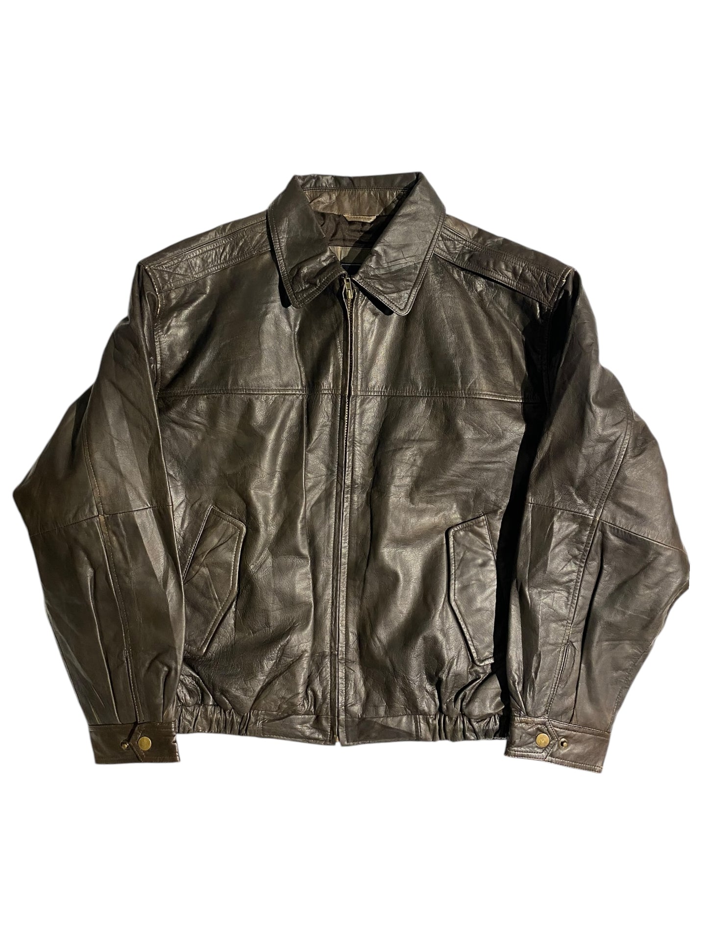 Outbrook heavy leather jacket – Яetrospect